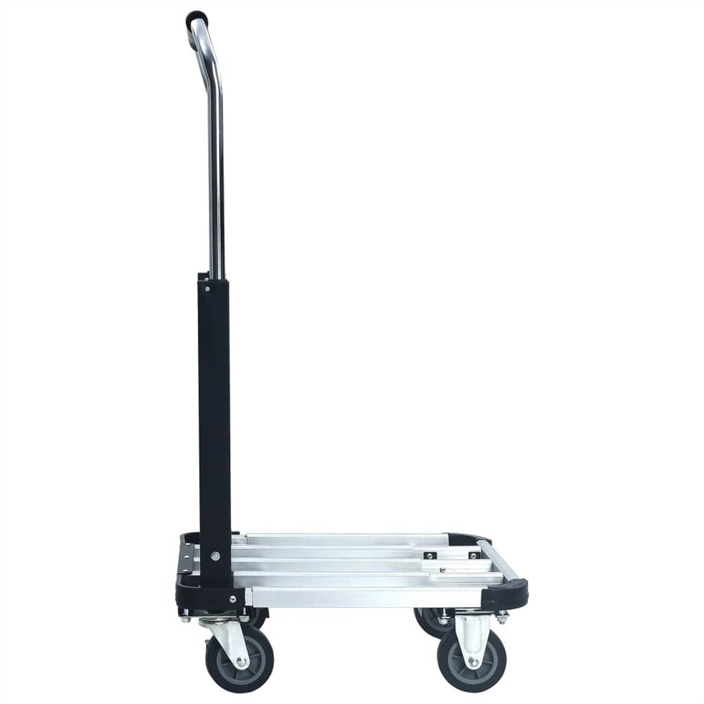 Foldable Transport Trolley 150 kg Aluminum Silver