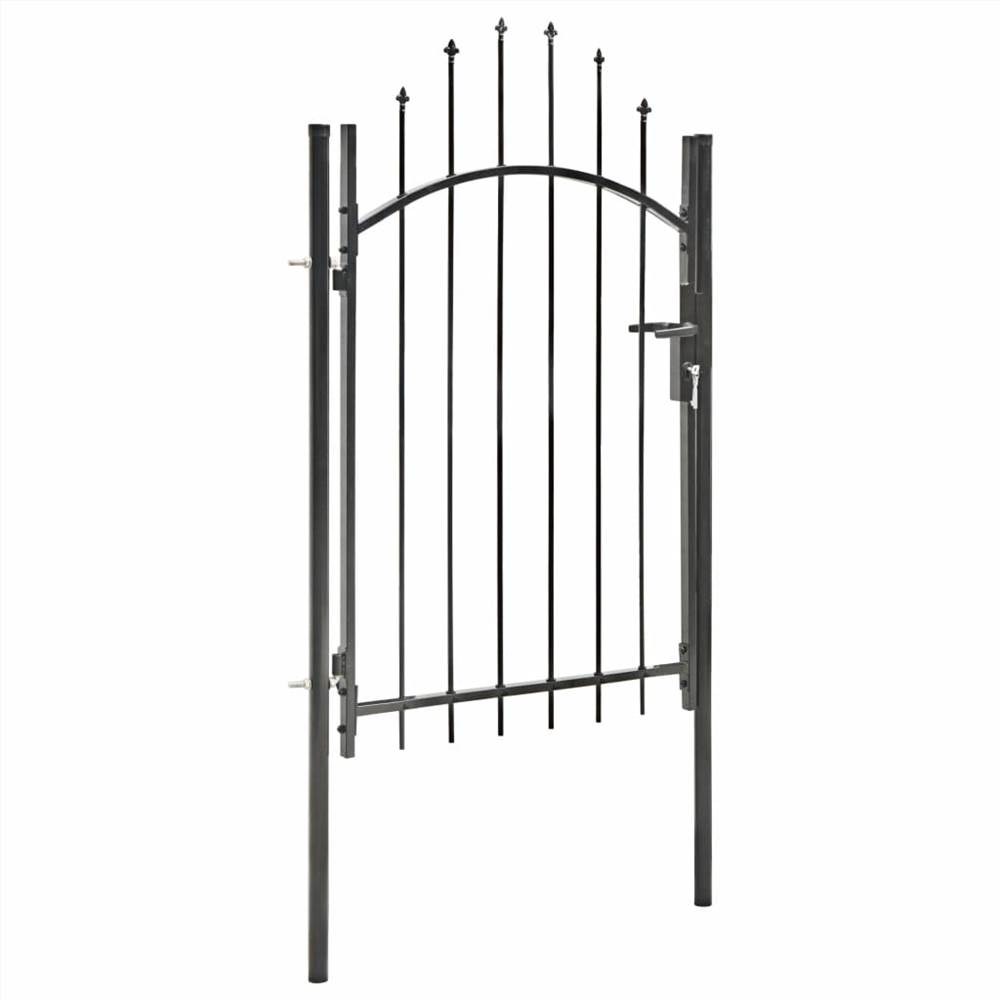 Garden Gate Steel 1x2 m Black