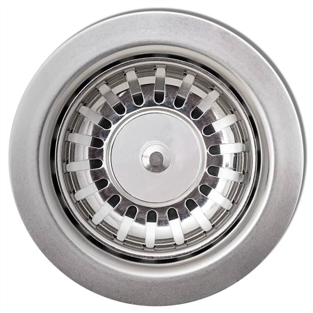 Overmount Kitchen Sink Double Basin Granite Cream White