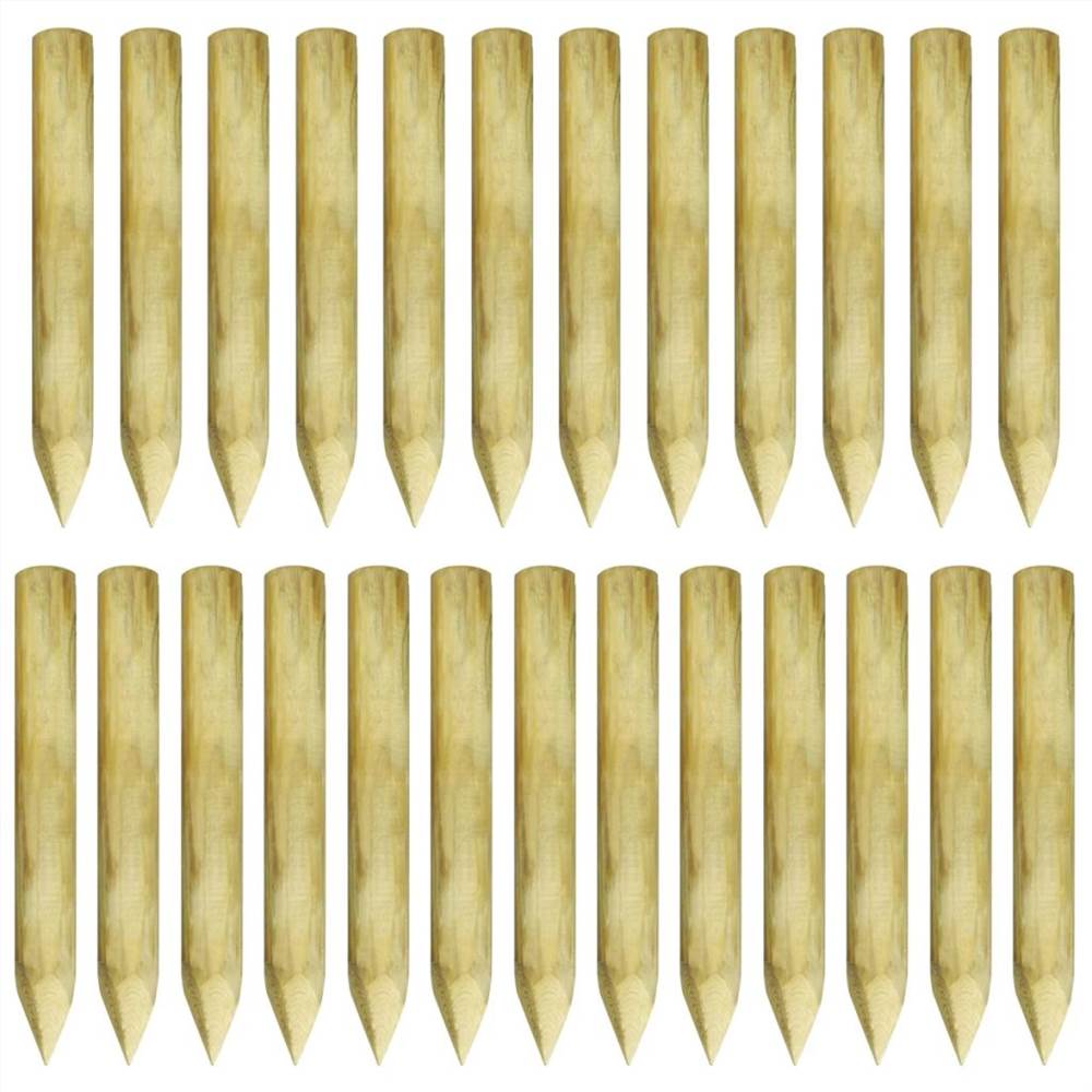 Pointed Fence Posts 25 pcs Impregnated Pinewood 5x40 cm