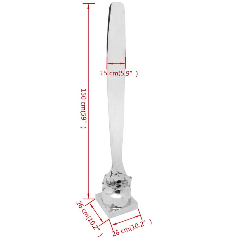 Propeller Blade Stand Aluminium Silver 150 cm