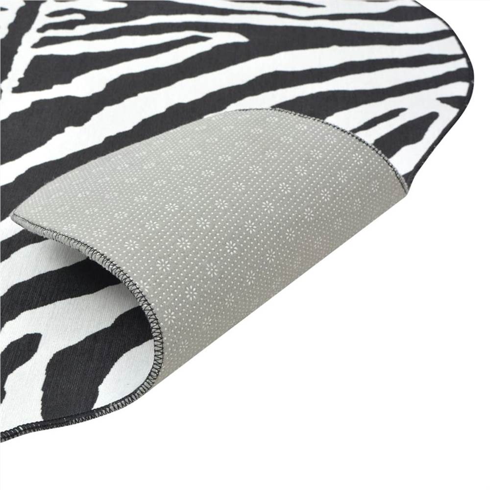 Shaped Rug 150x220 cm Zebra Print