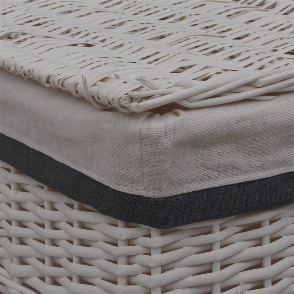Stackable Laundry Basket White Willow