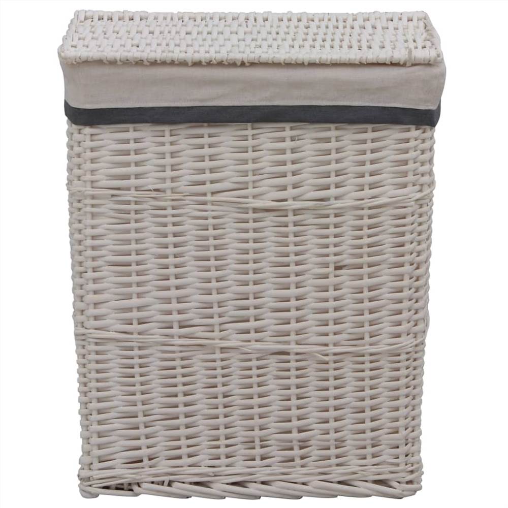Stackable Laundry Basket White Willow