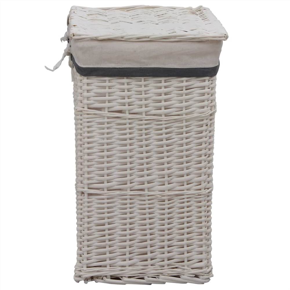 Stackable Laundry Basket White Willow