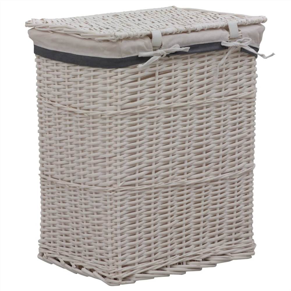 Stackable Laundry Basket White Willow