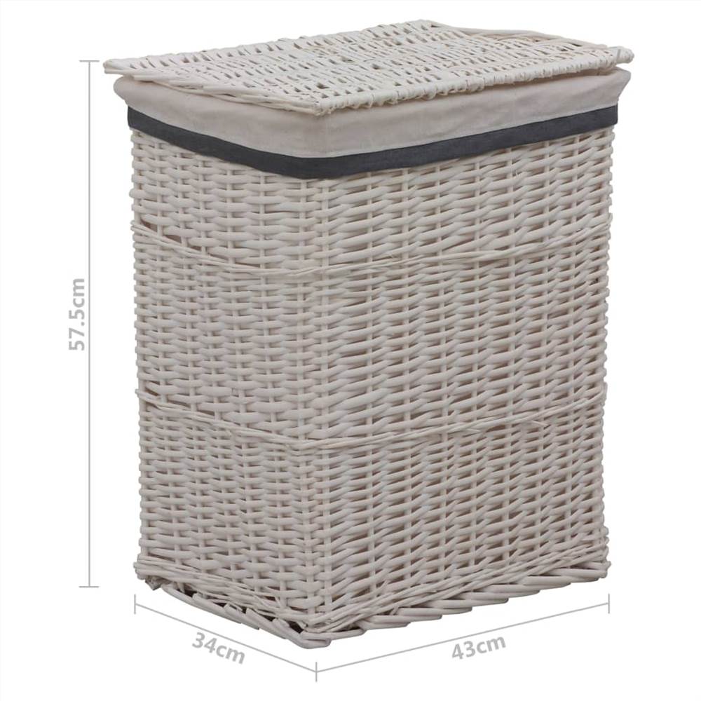 Stackable Laundry Basket White Willow