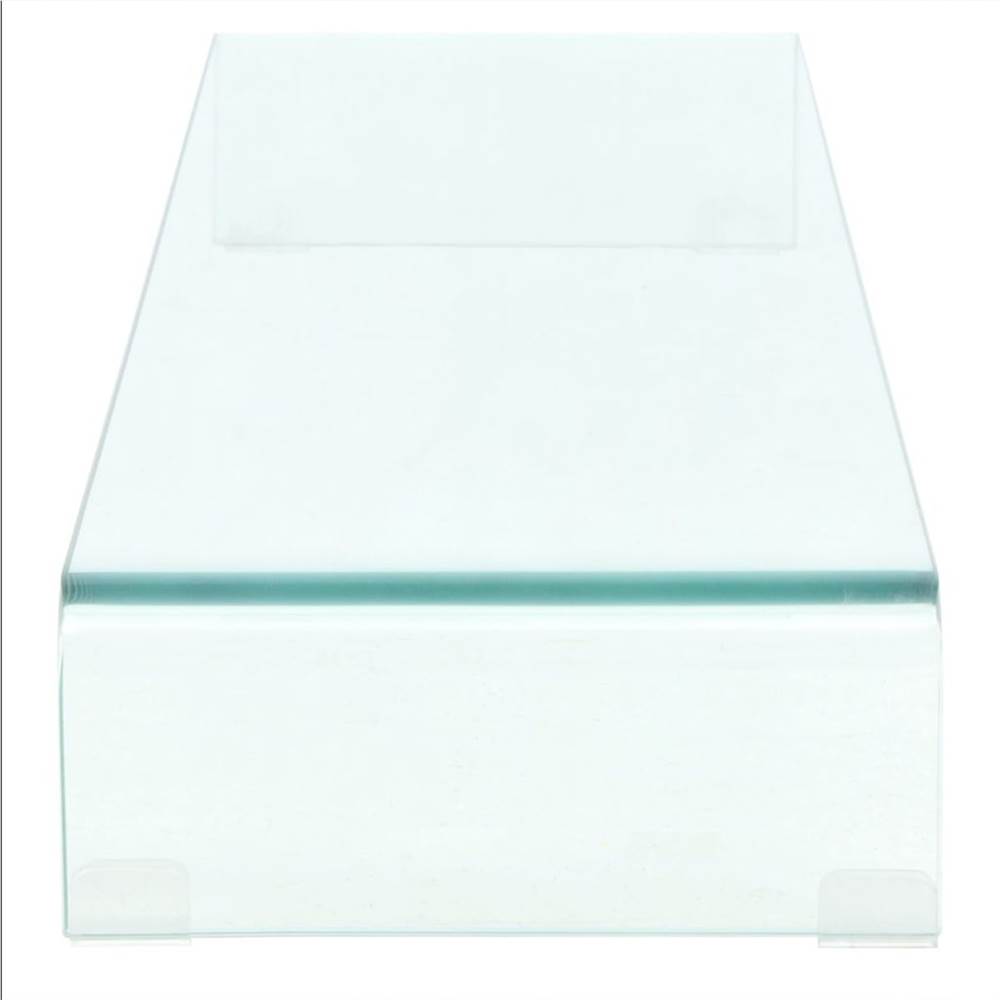TV Stand/Monitor Riser Glass Clear 110x30x13 cm