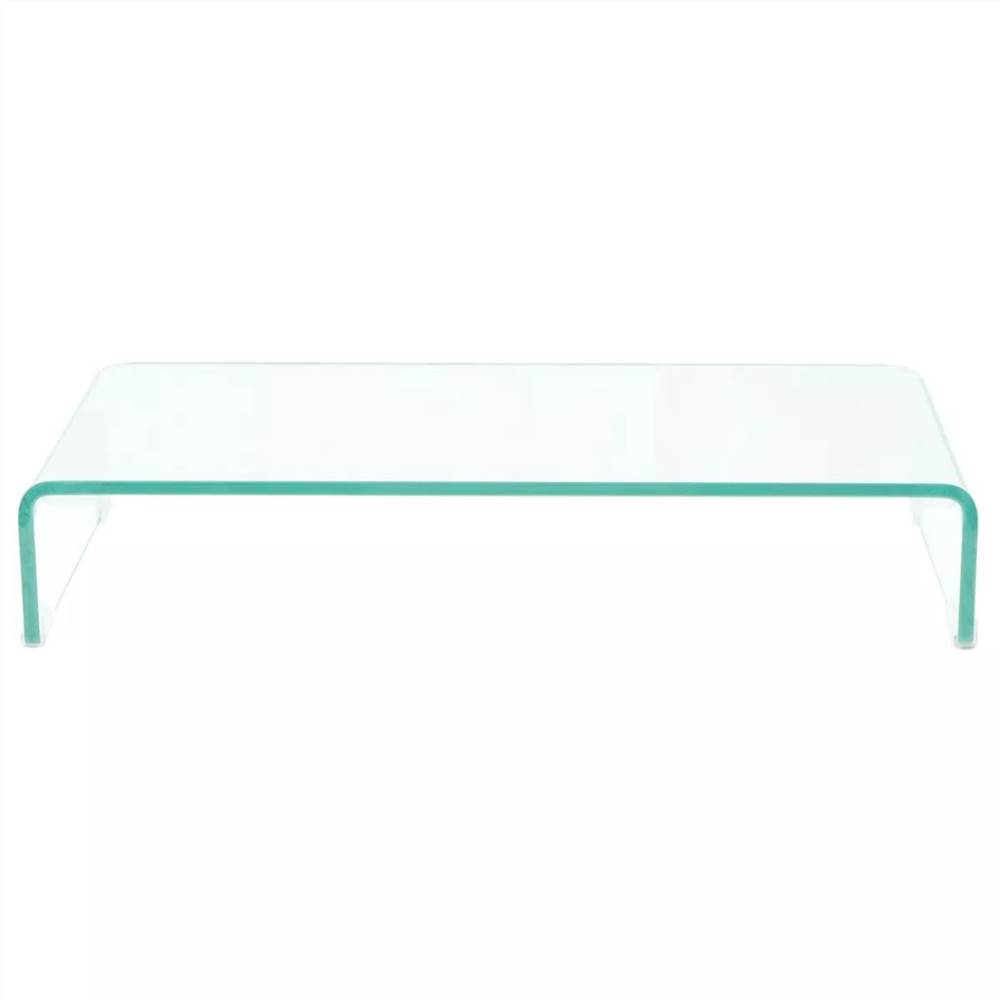 TV Stand/Monitor Riser Glass Clear 70x30x13 cm