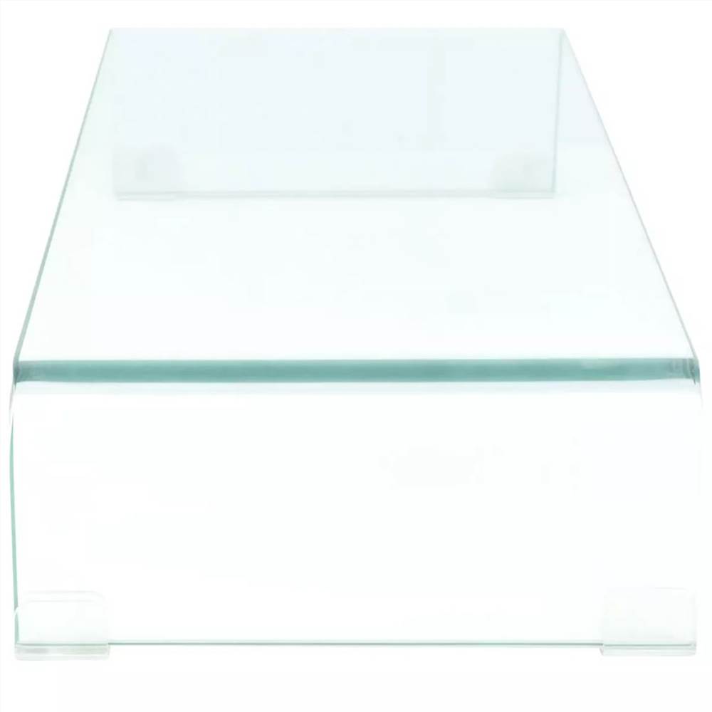 TV Stand/Monitor Riser Glass Clear 70x30x13 cm