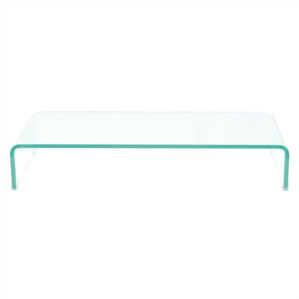 TV Stand/Monitor Riser Glass Clear 80x30x13 cm