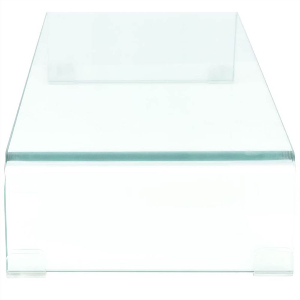TV Stand/Monitor Riser Glass Clear 80x30x13 cm