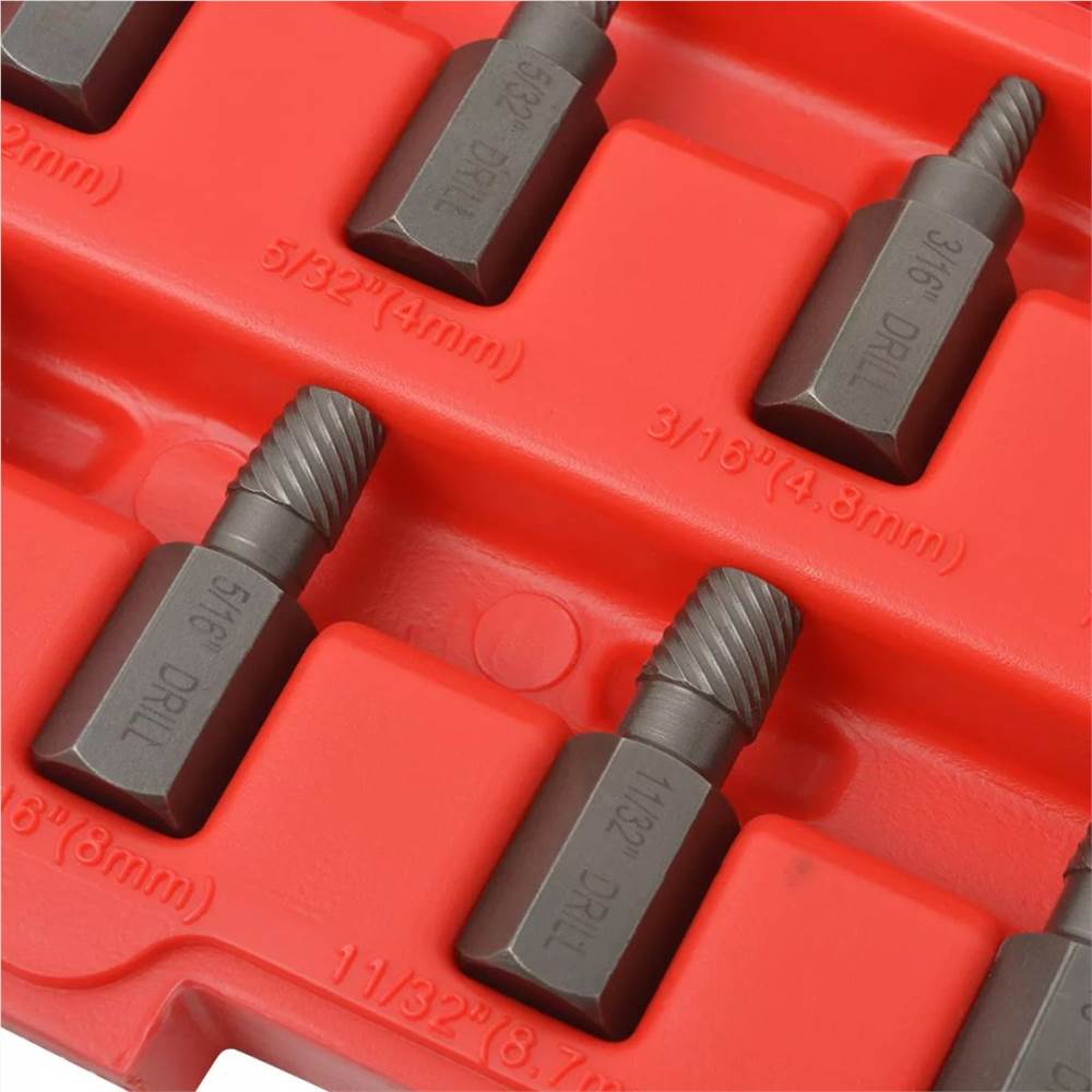 Ten Piece Screw Extractor Set Steel