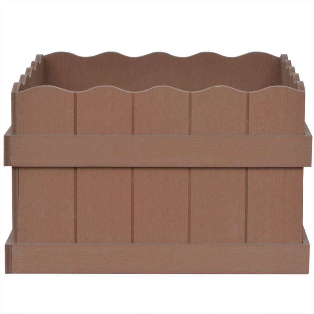 WPC Garden Raised Bed 40x40x25 cm Brown