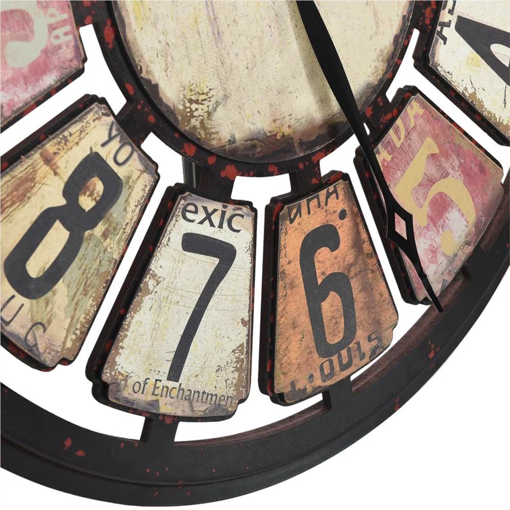 Wall Clock Multicolour 80 cm MDF