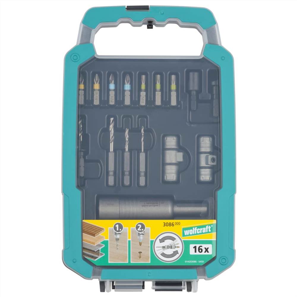 wolfcraft 16 Piece Flip Bit Set All-in-One