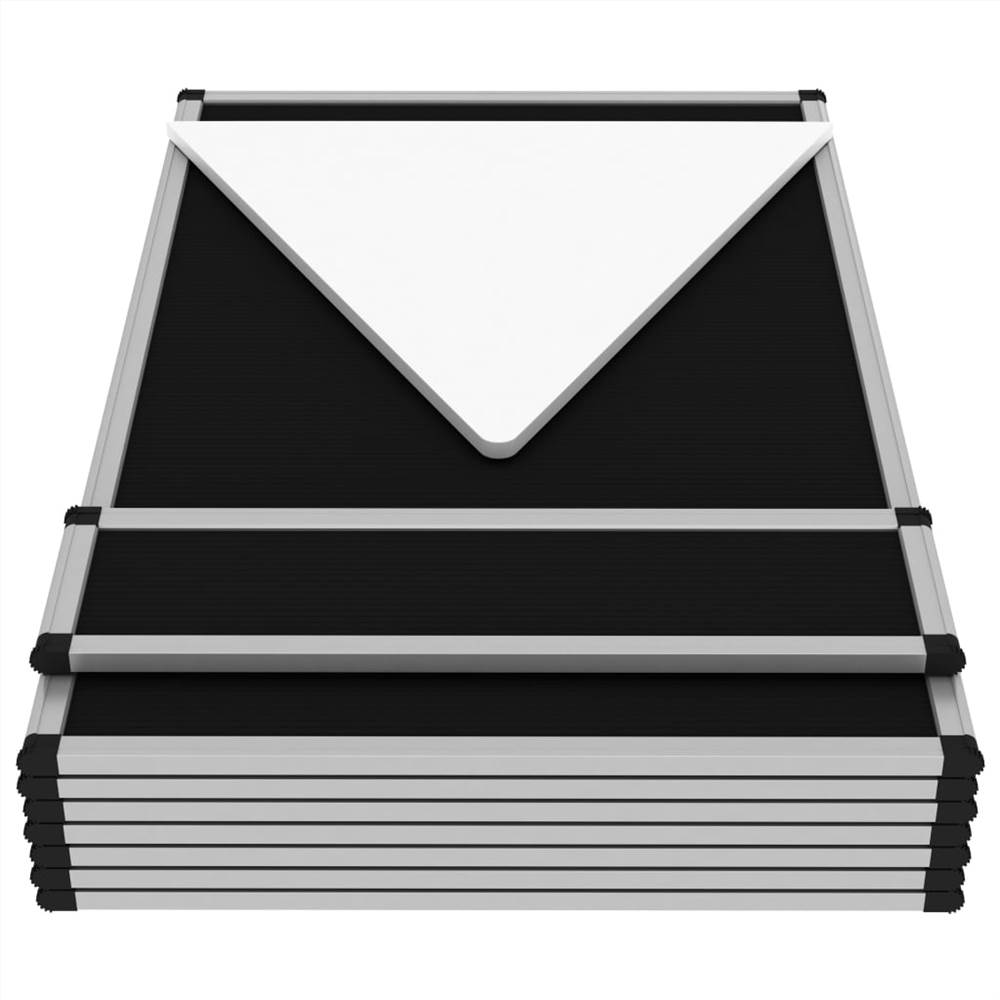 8-Panel Folding Exhibition Display Wall 181x200 cm Black