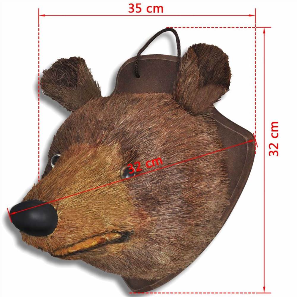 Bear Head Wall Mounted Decoration Natural Looking