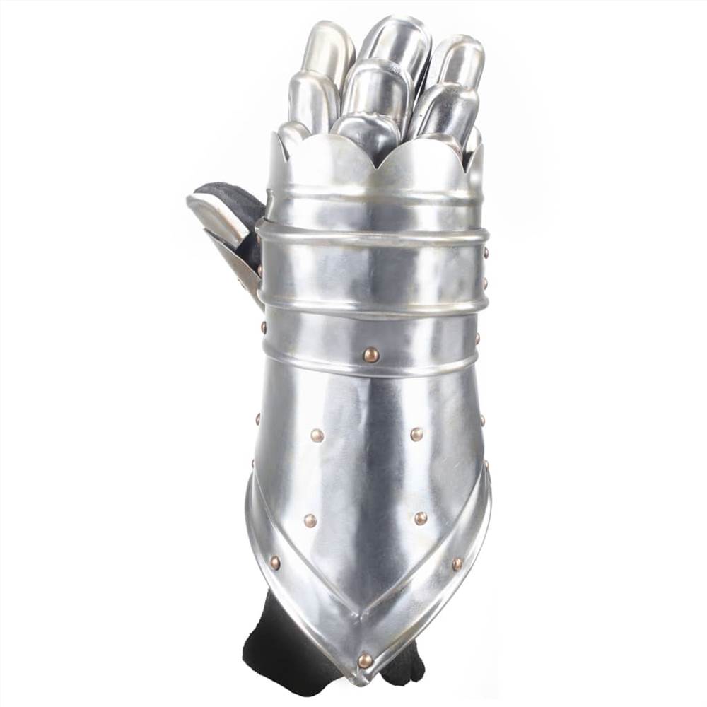 Medieval Knight Gauntlets Replica LARP Silver Steel
