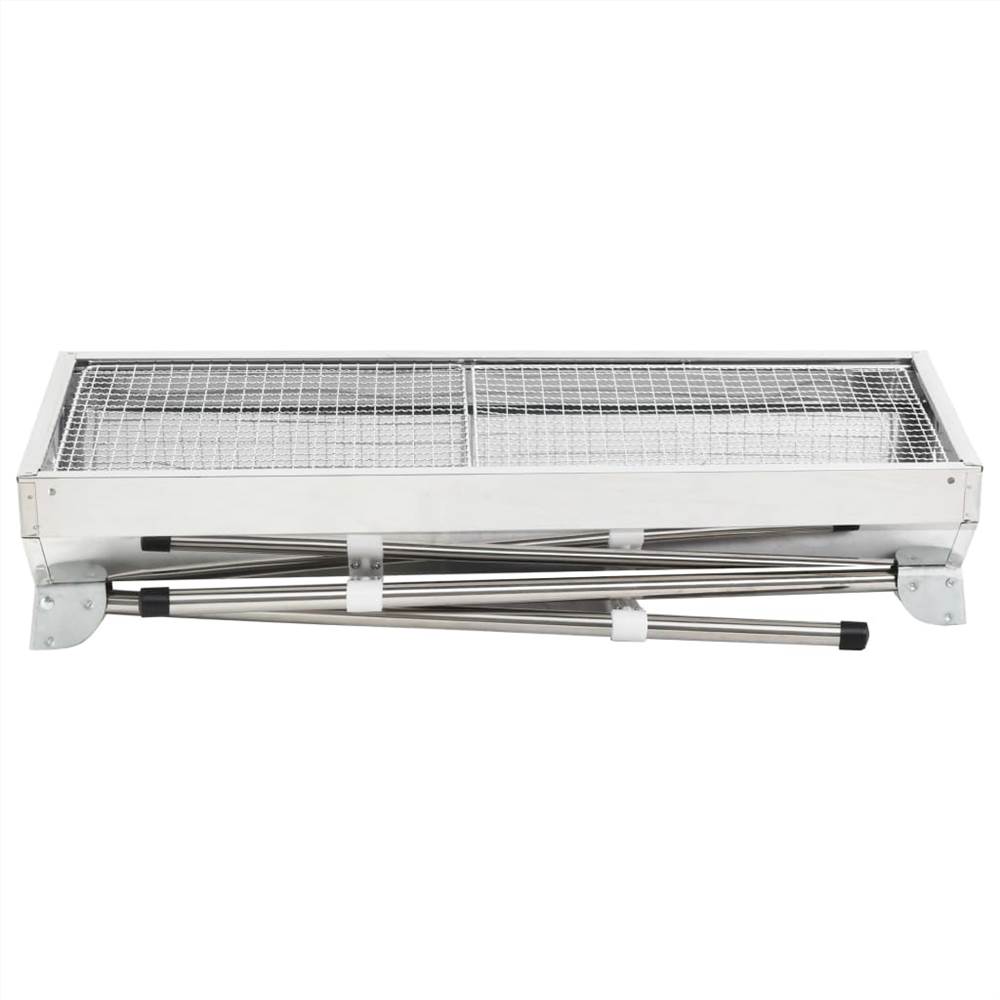 Portable Folding Camping BBQ Grill Stainless Steel