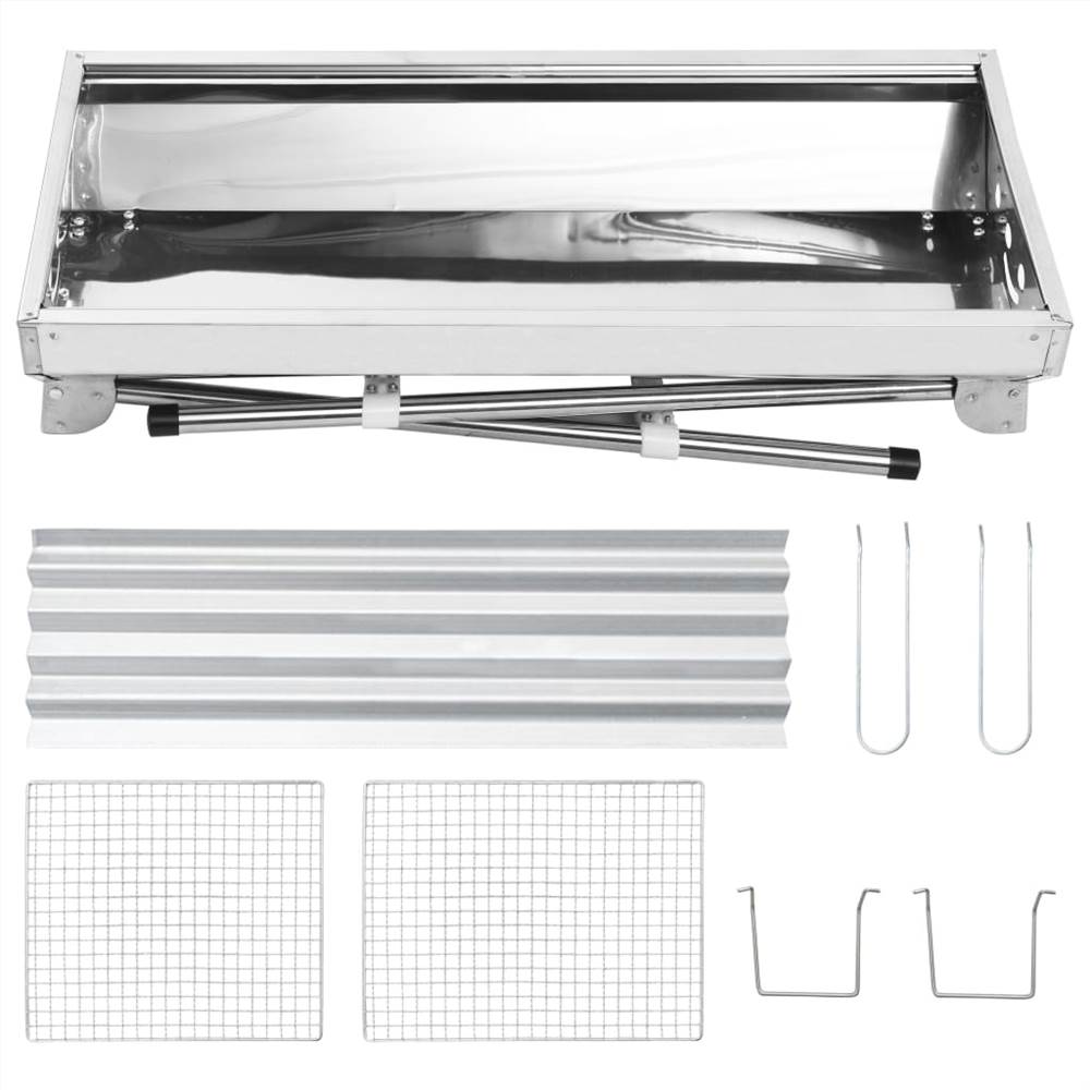 Portable Folding Camping BBQ Grill Stainless Steel