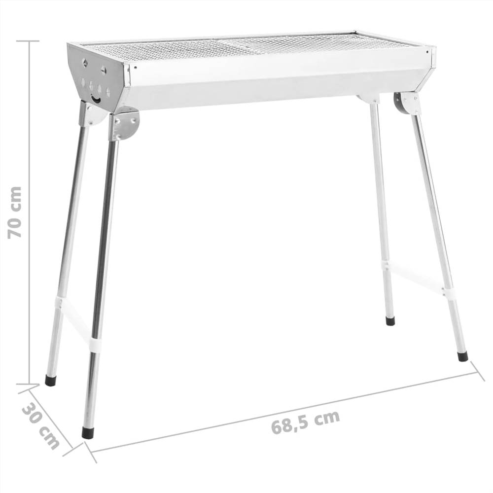 Portable Folding Camping BBQ Grill Stainless Steel