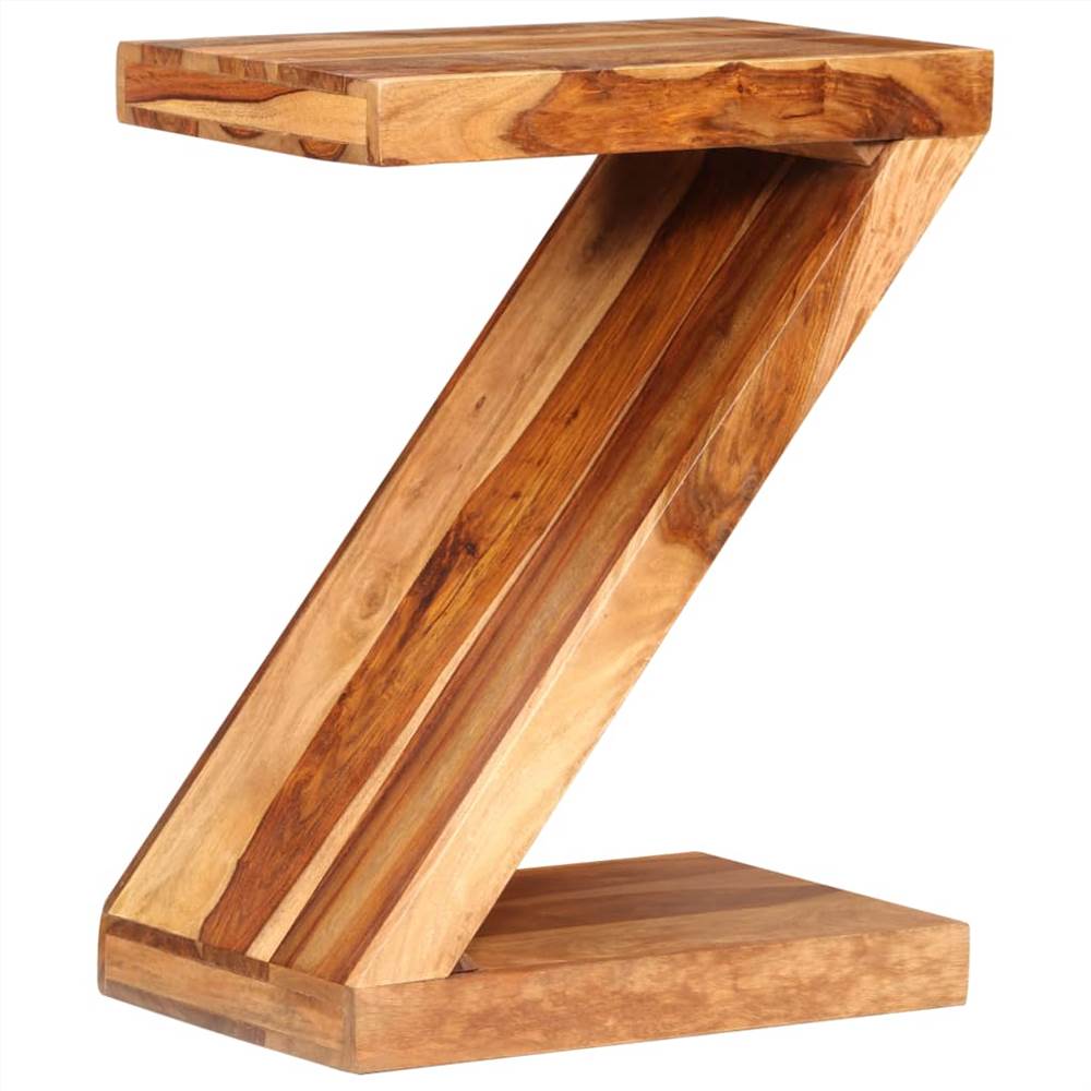 Side Table Z-shaped Solid Sheesham Wood