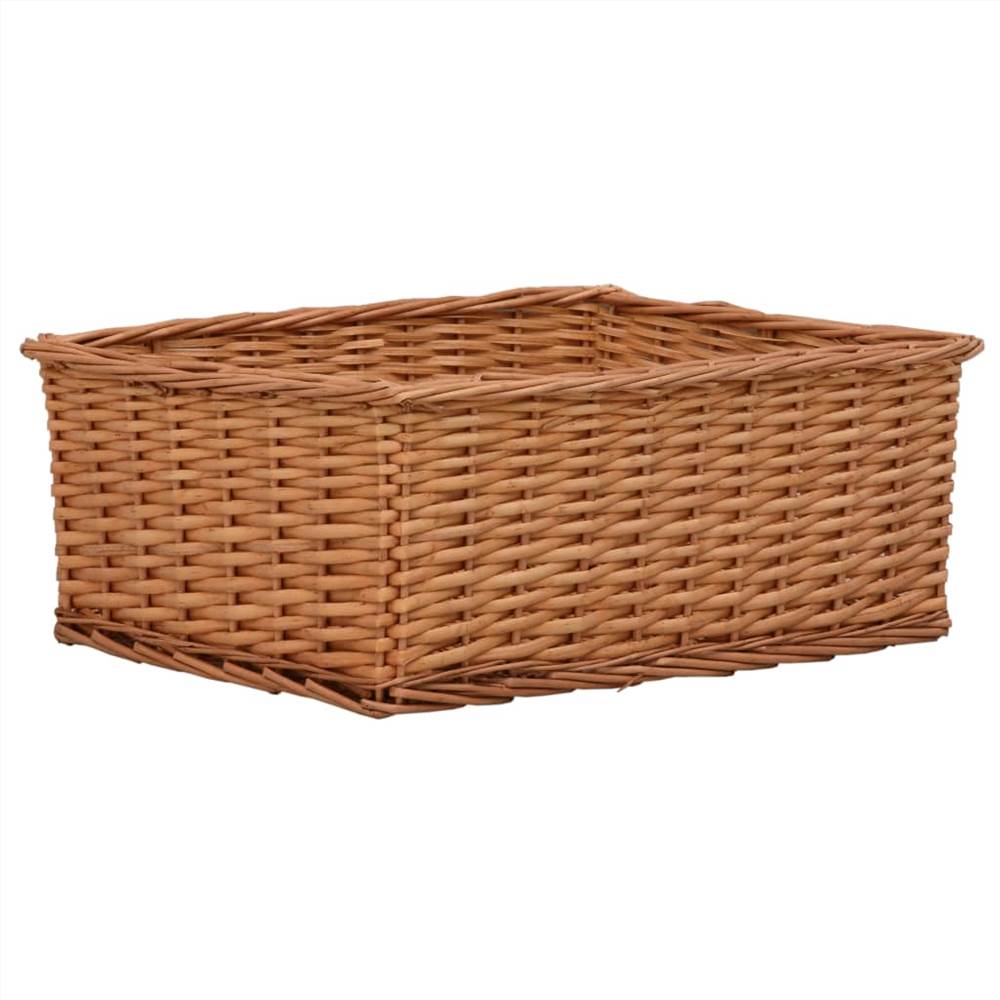4 Piece Stackable Basket Set Brown Willow