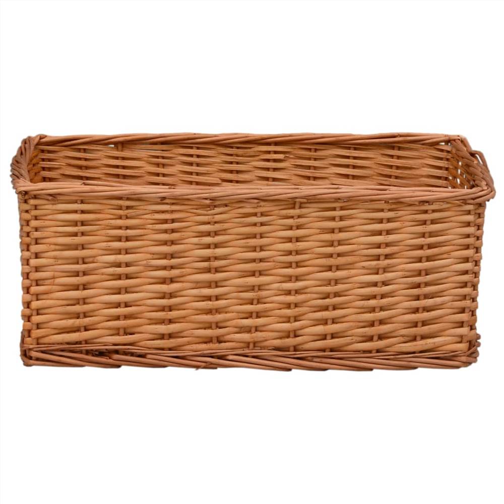 4 Piece Stackable Basket Set Brown Willow