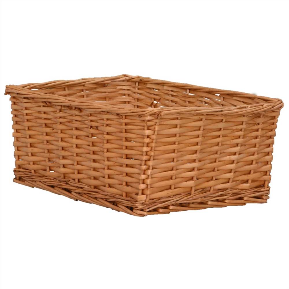 4 Piece Stackable Basket Set Brown Willow
