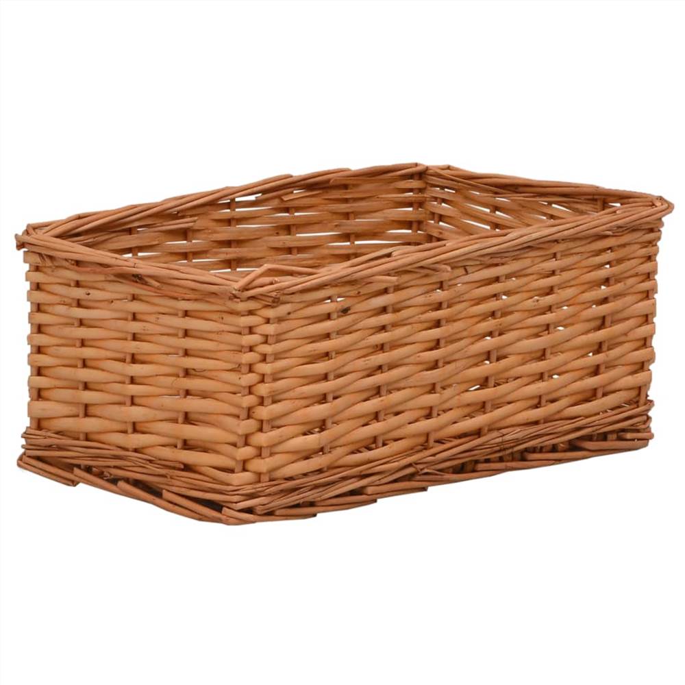 4 Piece Stackable Basket Set Brown Willow