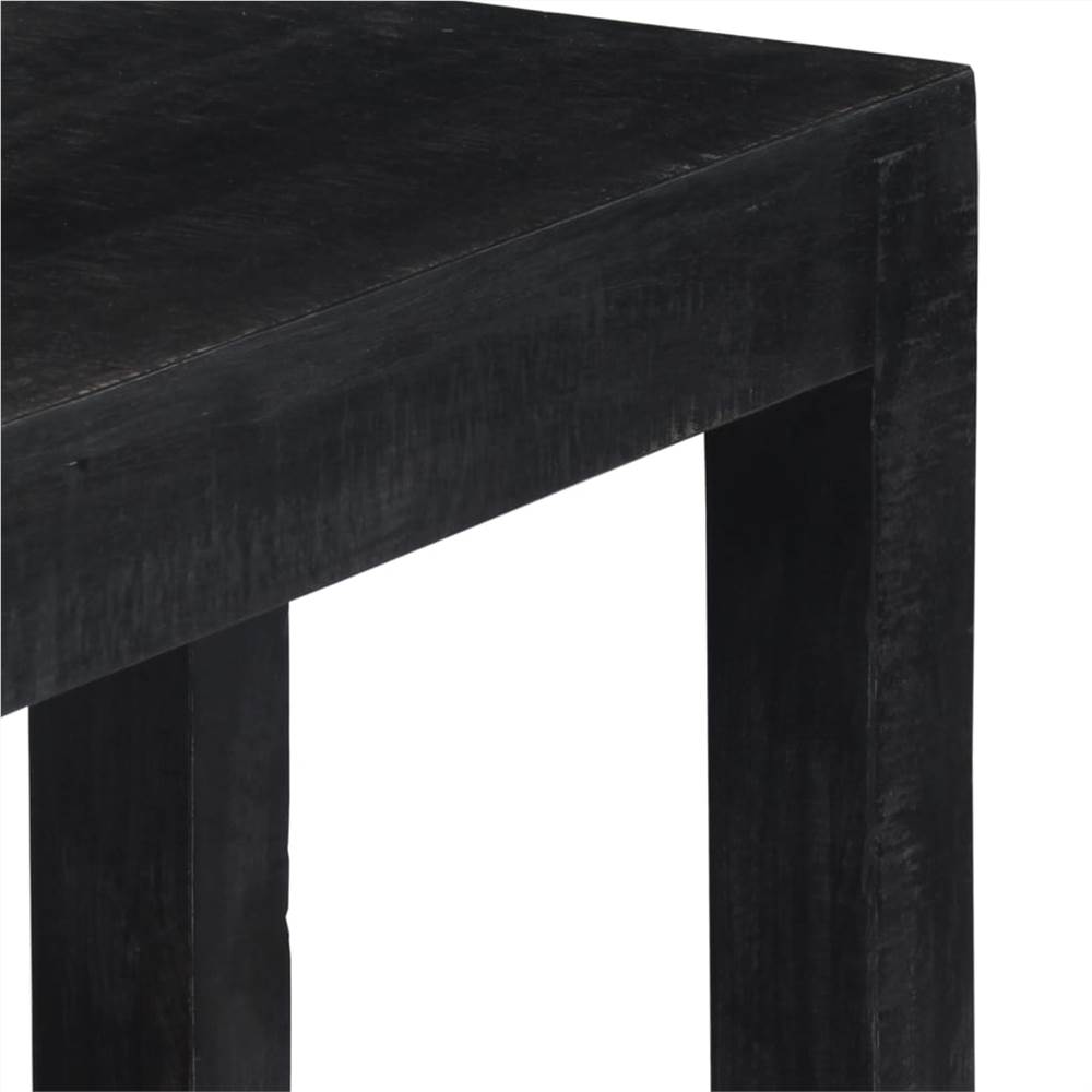 Console Table Black 118x30x76 cm Solid Mango Wood