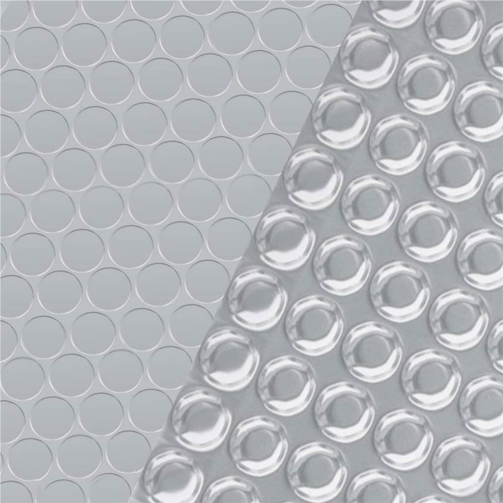 Floating Rectangular PE Solar Pool Film 6x4 m Silver