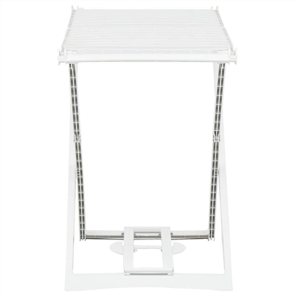 Folding Clothes Dry Rack White Plastic