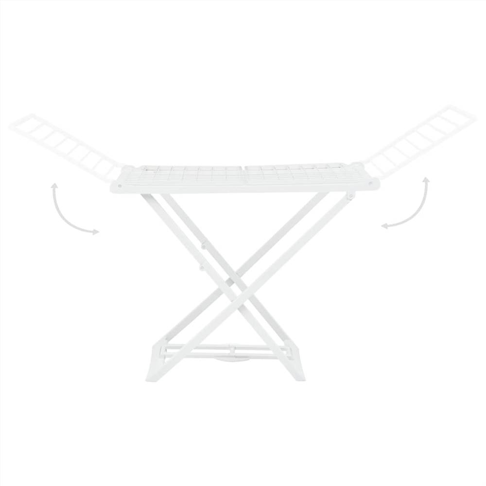 Folding Clothes Dry Rack White Plastic