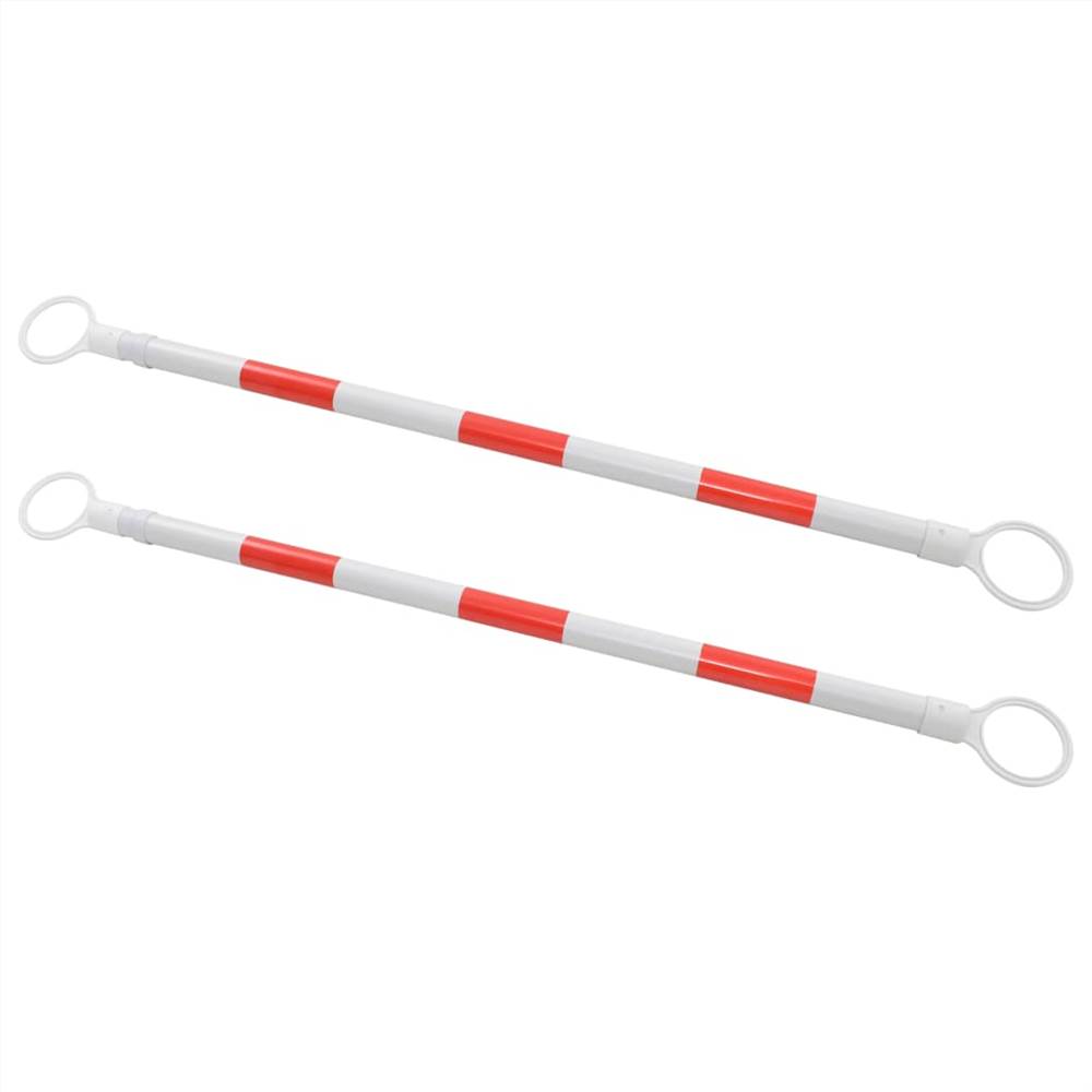 Retractable Traffic Cone Bars 2 pcs Plastic 130-215 cm