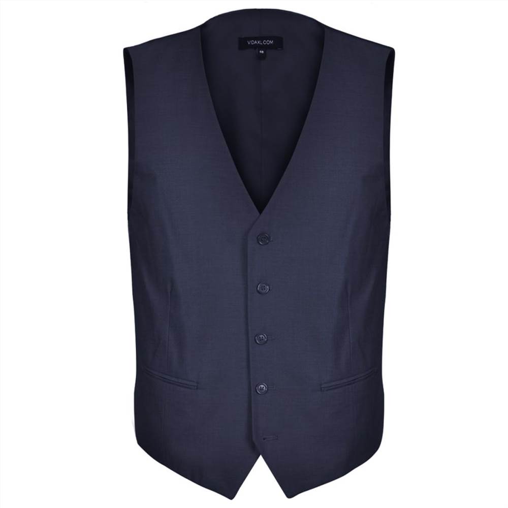 Three Piece Men’s Business Suit Size 46 Navy Blue