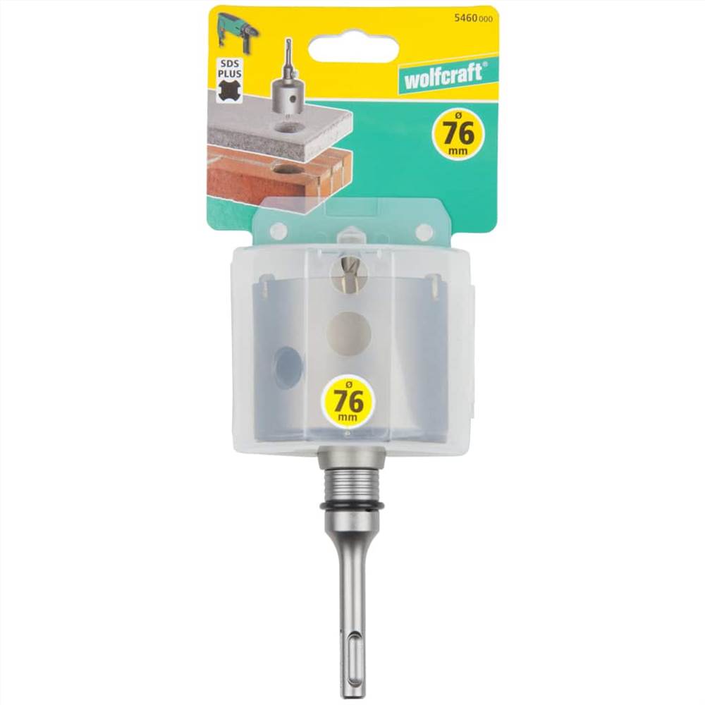 wolfcraft Core Drill Bit with Mandrel 76 mm 5460000