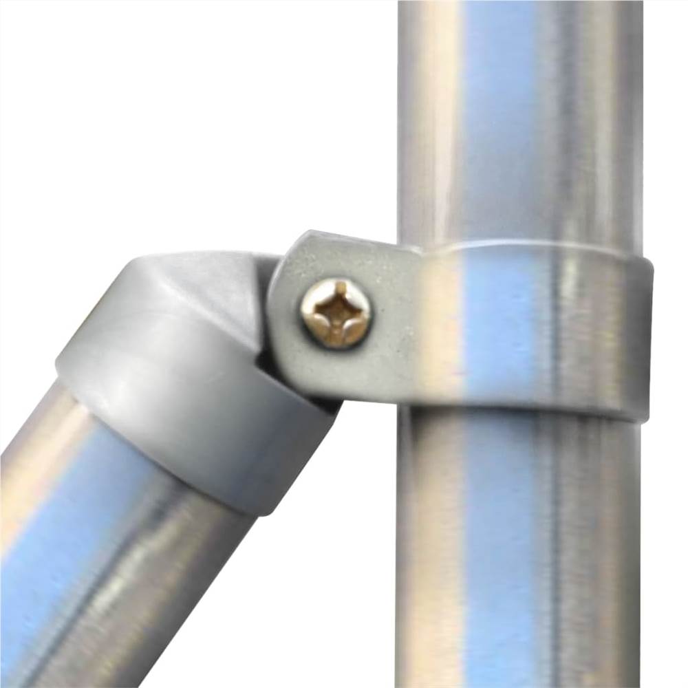 Chain Link Fence with Spike Anchors Galvanised Steel 1.95x15 m