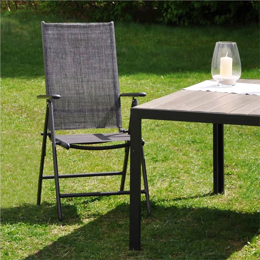HI Reclining Garden Chair Aluminium Grey