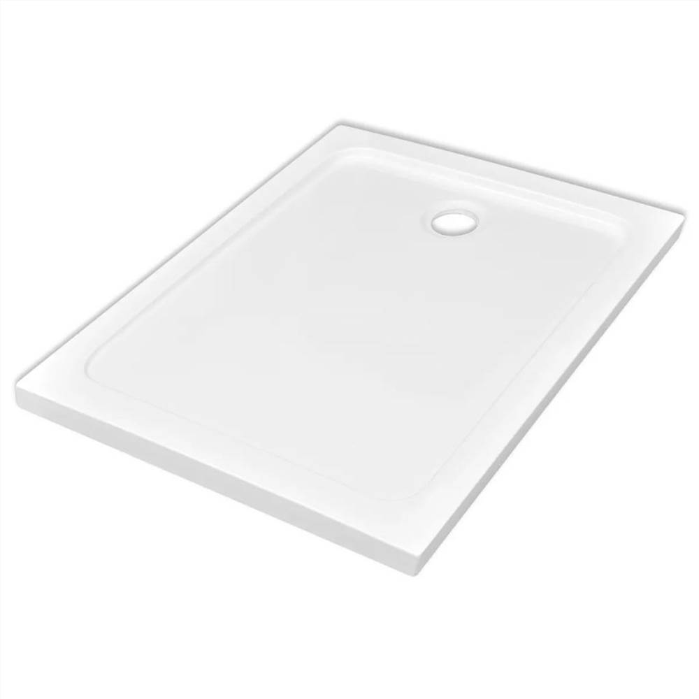 Rectangular ABS Shower Base Tray White 80 x 110 cm