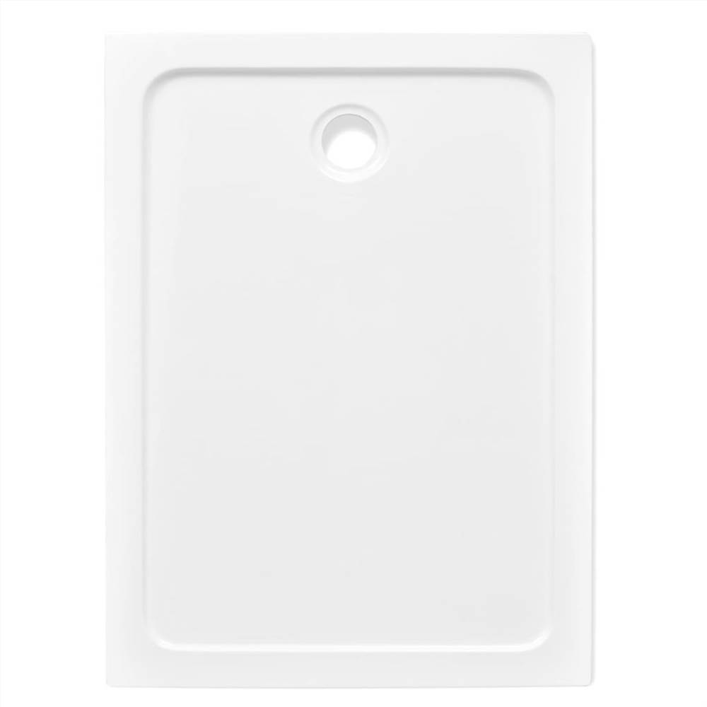 Rectangular ABS Shower Base Tray White 80 x 110 cm