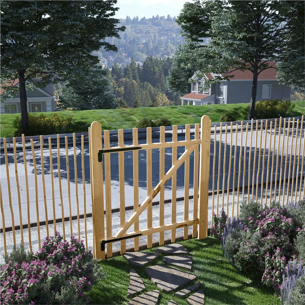Single Fence Gate Hazel Wood 100x120 cm