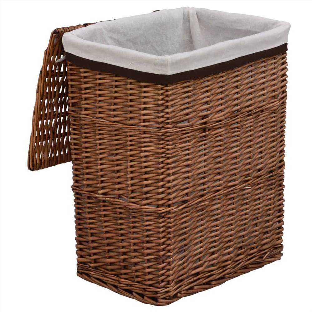 Stackable Laundry Basket Brown Willow