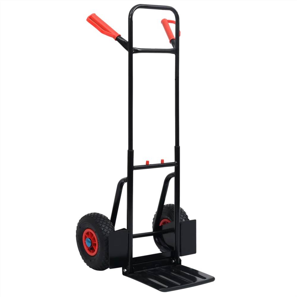 Telescopic Hand Trolley 200 kg Black and Red