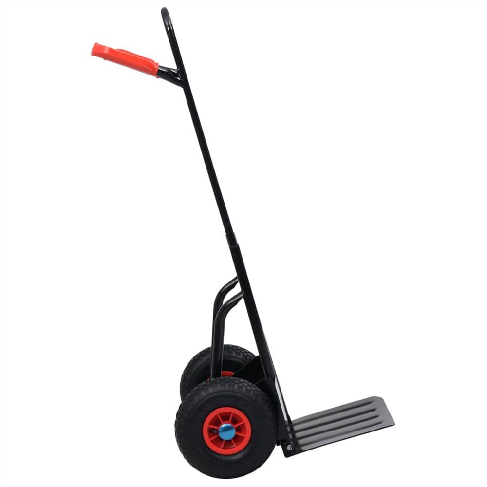 Telescopic Hand Trolley 200 kg Black and Red