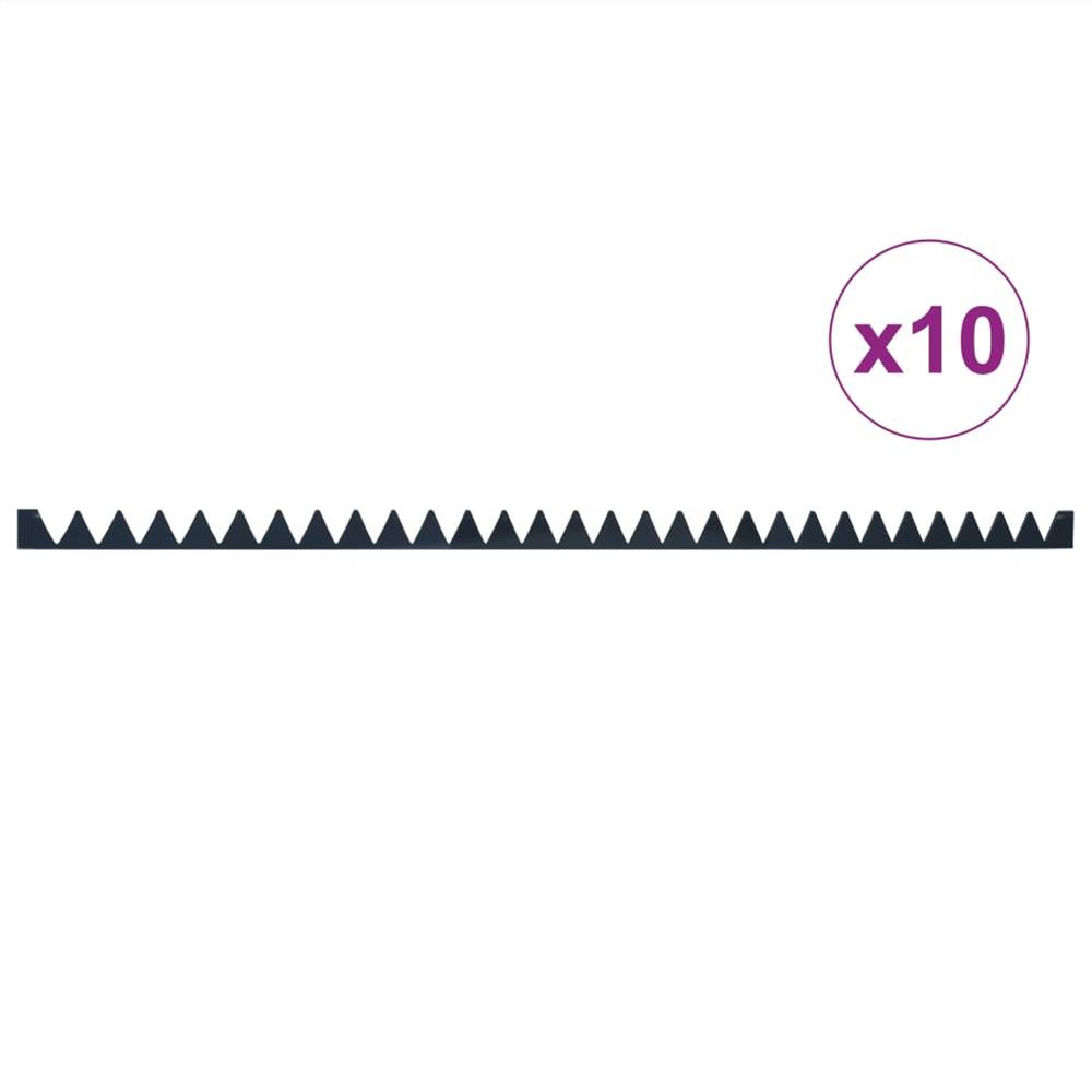 Wall Spikes 10 pcs Grey 1 m Galvanised Steel