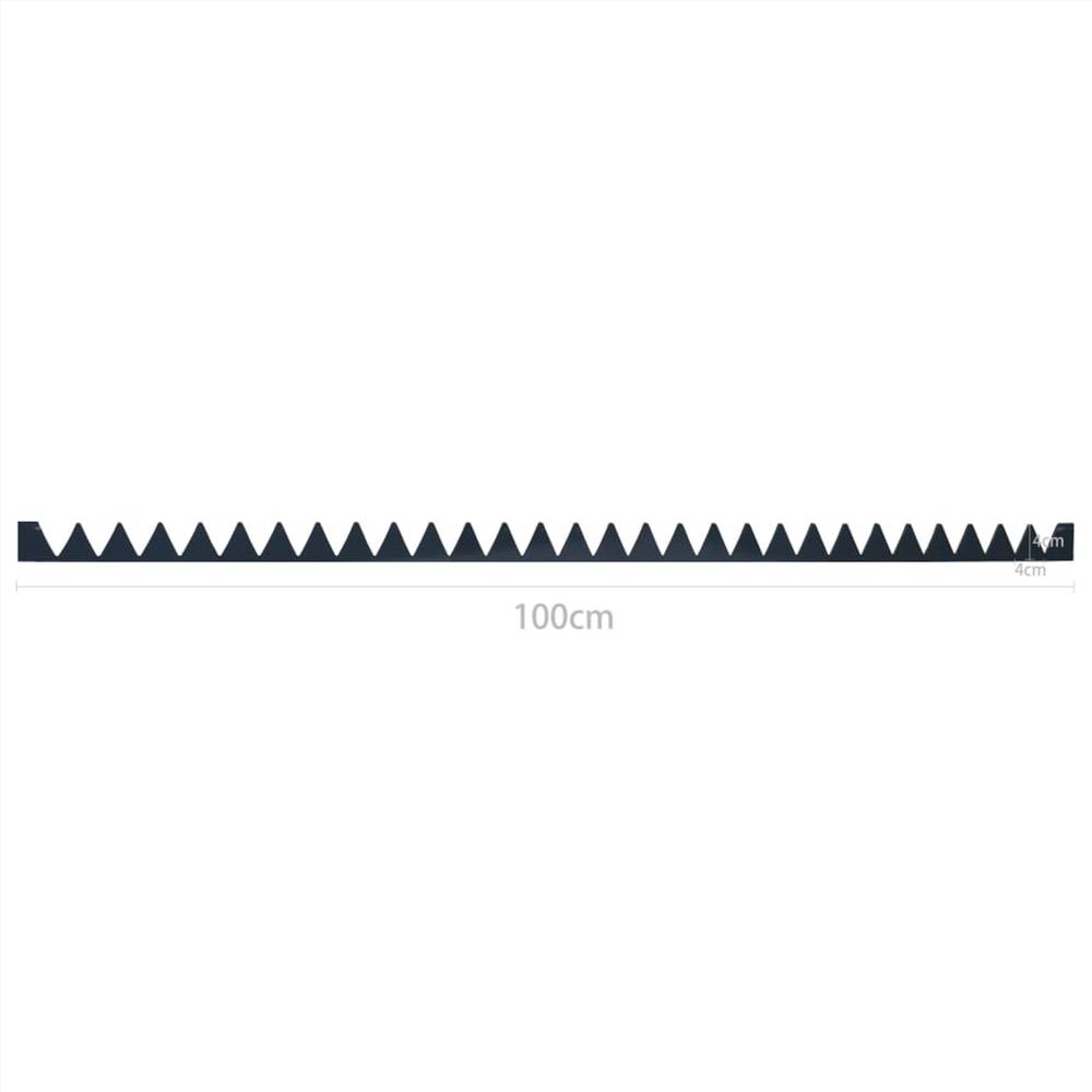 Wall Spikes 10 pcs Grey 1 m Galvanised Steel