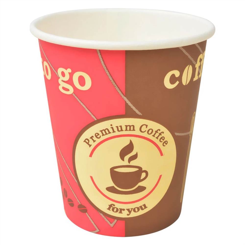 1000 Pcs Disposable Coffee Cups Paper 240 Ml 8 Oz