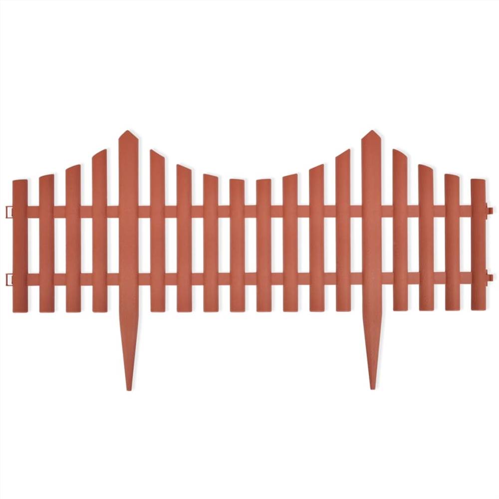 17 pcs Lawn Dividers 10 m Brown